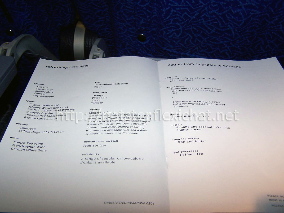Singapore Airlines In-Flight meal – Thisbeast.com