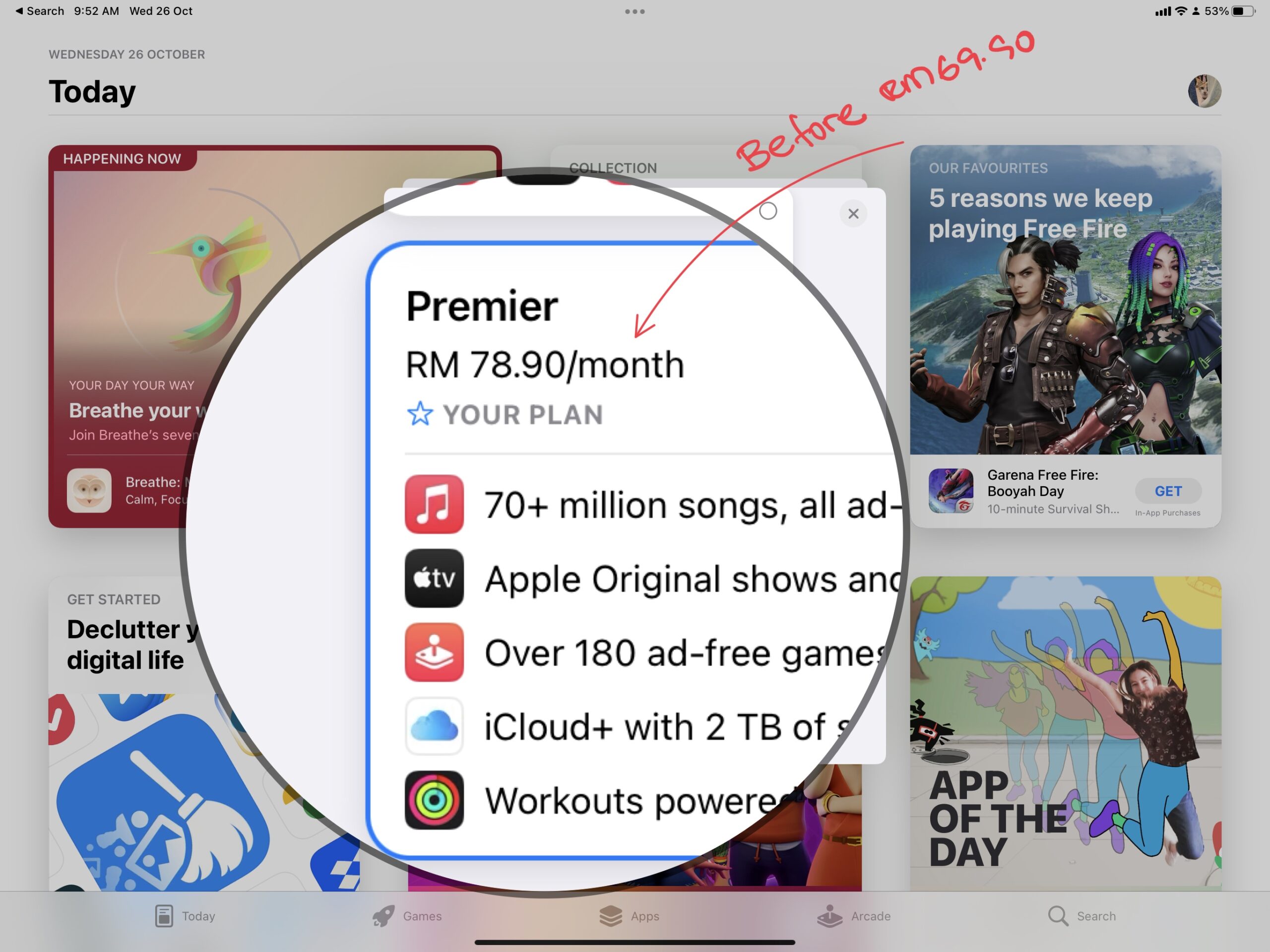 Apple One Premier from RM69.90 to RM78.90 – What I’ve learned